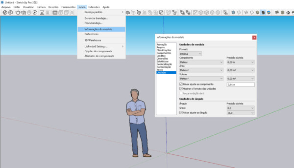 Unidades de Medida no SketchUp